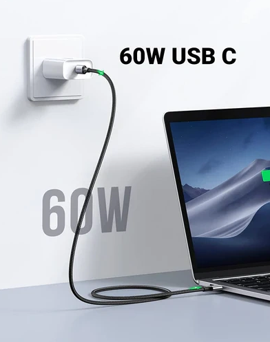 UGREEN Type-C to Type-C PD Round Cable Nickel Plating Aluminum Shell ...